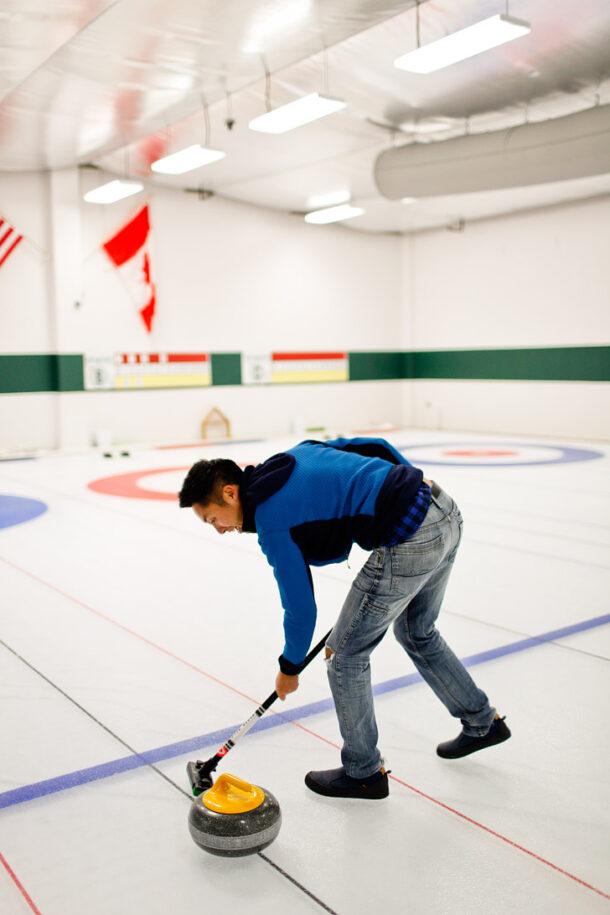 Learning How to Curl at Evergreen Curling Club Portland Oregon